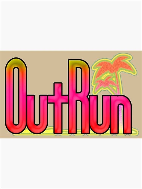 Outrun Sega Arcade Vaporwave Logo Metal Print By Unitshifter Redbubble