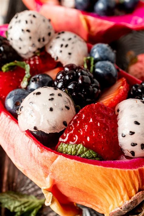 Easy Dragon Fruit Salad With Berries Whisked Away Kitchen