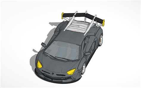 3d Design Custom Widebody Lamborghini Aventador Svj Collab With Universal Tinkercad