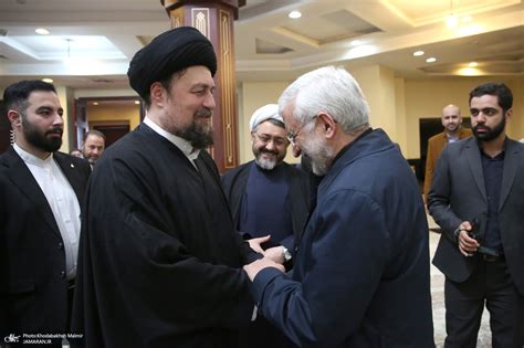 خنده‌های سعید جلیلی در کنار سیدحسن خمینی لاریجانی و عارف هم آمدند عکس