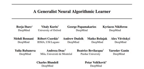 Deepmind Oxford U Idsia Mila And Purdue Us General Neural Algorithmic Learner Matches Task