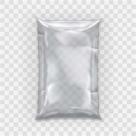 Premium Vector Realistic Pillow Package For Food Polyethylene Packing Template For Branding