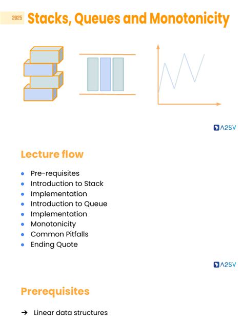 Stacks Queues And Monotonicity With Code Pdf Queue Abstract Data Type Computer