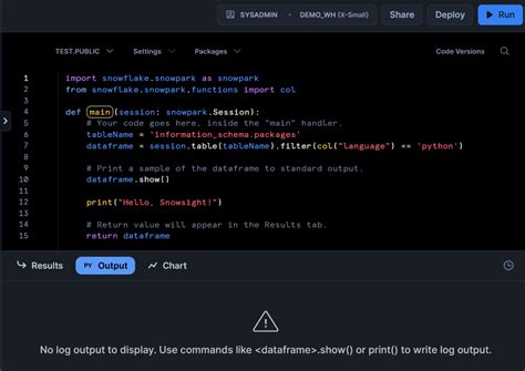 Dataframe Python Snowpark Printshow Is Not Working Stack Overflow