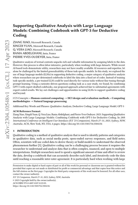 Pdf Supporting Qualitative Analysis With Large Language Models