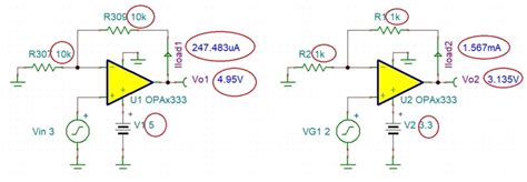 OPA2333 The Output Saturated Level Is Far From Rail To Rail Expectation Amplifiers Forum