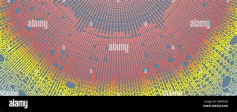 3d Abstract Half Round Array With Dynamic Particles Cover Design Template Vector Illustration