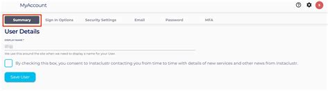 Updating User Details Instaclustr