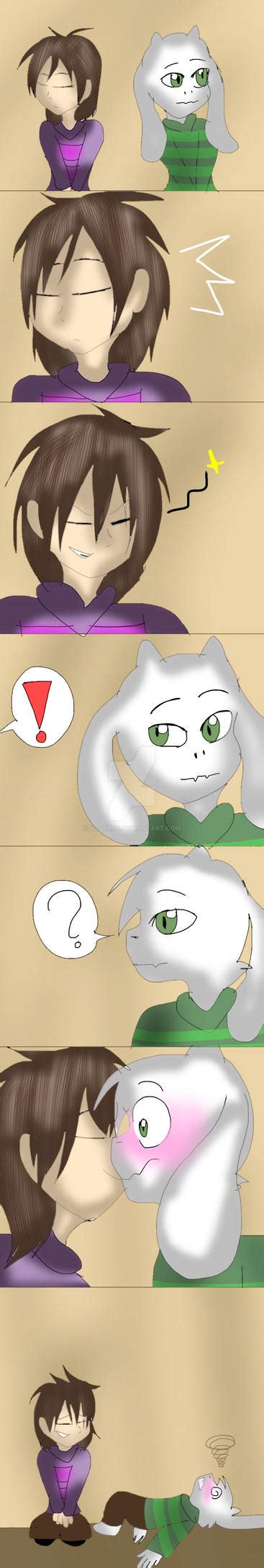Frisk X Asriel Unexpected Kiss By Nj Virus On Deviantart