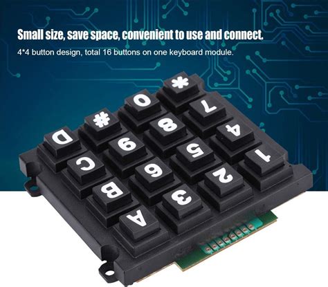 Ysstt3anig Matrix Keypad Keyboard Modules With 16 Keys 4x4 Push