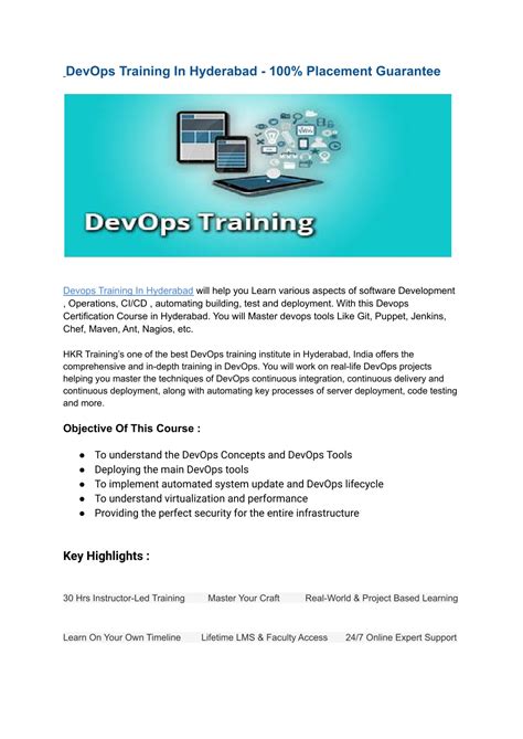 Ppt Devops Training In Hyderabad 100 Placement Guarantee Powerpoint Presentation Id11340696
