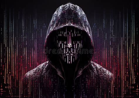 Portrait Of Anonymous Hacker Concept Of Hacking Cybersecurity Cybercrime Cyberattack Etc