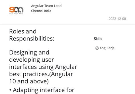 Sandhya Gajendrakumar On Linkedin Angular Team Lead