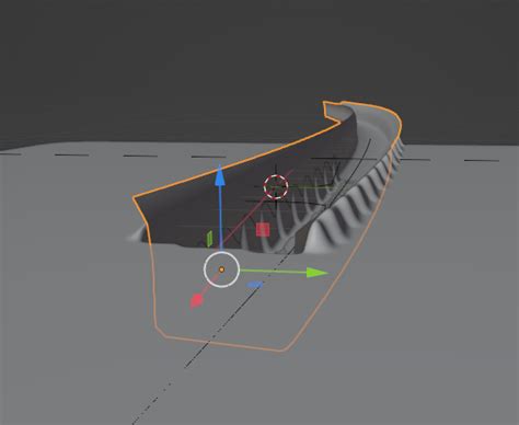 Shrinkwrap How Do I Carve A Trench In A Terrain With A Curved Array Object Non Destructively