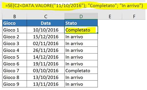Come Usare La Funzione Se Formule Per Numeri Testo Date Celle Vuote