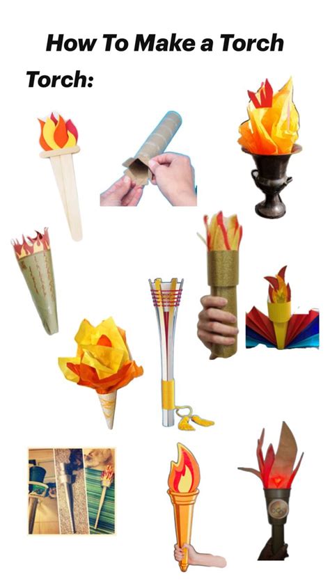 How To Make A Torch Torch Paper Fire Crafts Paper Art