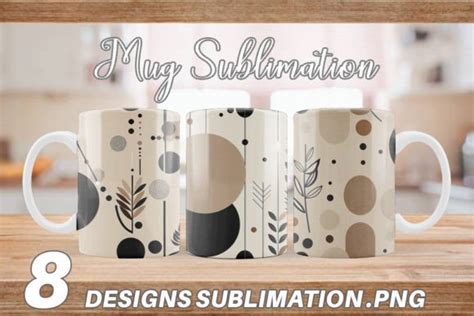 Mug Wrap Organic Elements Pattern Graphic By Artnoy · Creative Fabrica