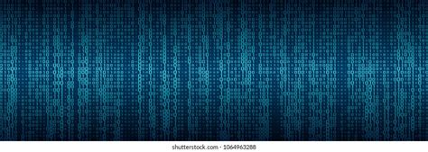 Stream Binary Matrix Code On Screen Stock Vector Royalty Free