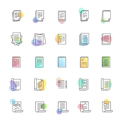 Premium Vector Documents Paper Folder Strategy Set