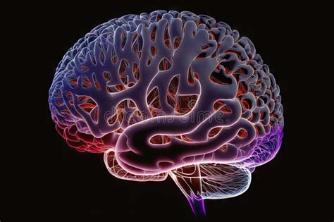 Abstract Smooth Brain On Black Background Art Of Brain Stock Illustration Illustration Of