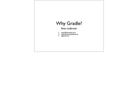 Why Gradle Pdf Programming Languages Computing