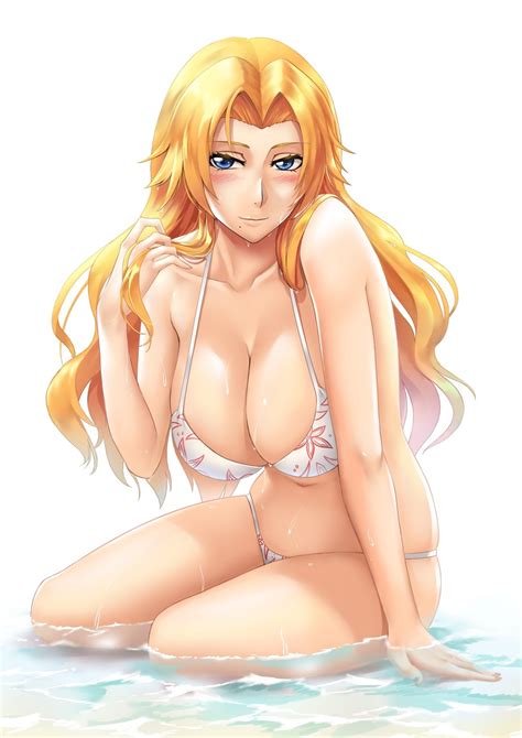 Sakuya Liao Kj Bleach Matsumoto Rangiku Bikini Cleavage Swimsuits Wet
