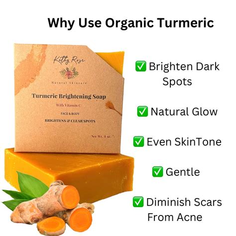 Turmeric Soap Gentle Bar For Face And Body All Natural Body Cleanser With Refreshing Scent
