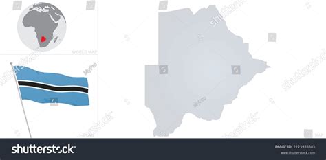 Botswana Map Flag Vector Stock Vector Royalty Free 2225933385 Shutterstock