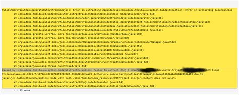 solved error while generating native pdf output on aem gu adobe