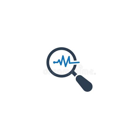 Business Analysis Icon Magnifying Glass Analyzing Data Icon Stock Vector Illustration Of