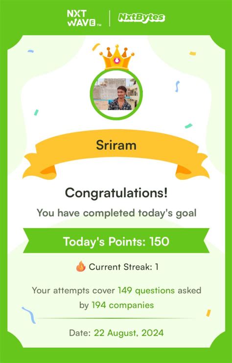Sriram Koona On Linkedin Nxtwave Ccbp Nxtbytesapp Rahulatluri
