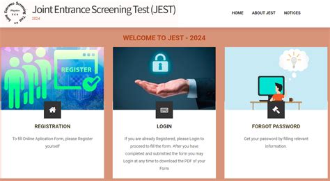 Jest Application Form 2024 Out Registration Fee Apply Online