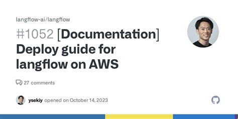 Documentation Deploy Guide For Langflow On Aws · Issue 1052 · Langflow Ailangflow · Github