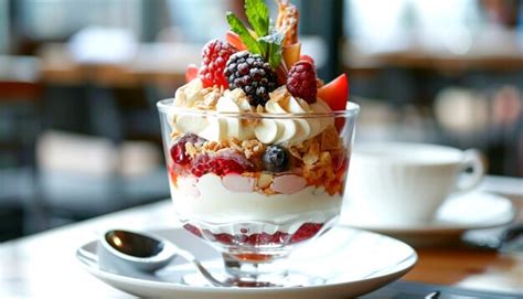 View Of A Beautiful Dessert Premium Ai Generated Image