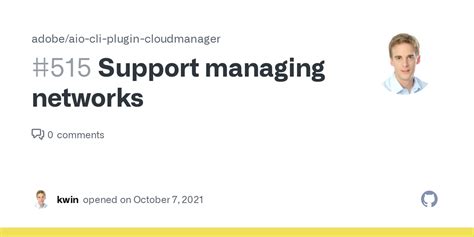 Support Managing Networks Issue Adobe Aio Cli Plugin Cloudmanager GitHub