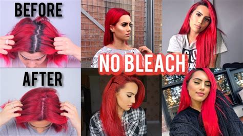 How To Dye Your Hair Bright Red From A Dark Shade Without Bleaching