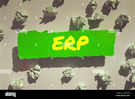 Text Sign Showing Erp Concept Meaning Enterprise Resource Planning Centralized Database For