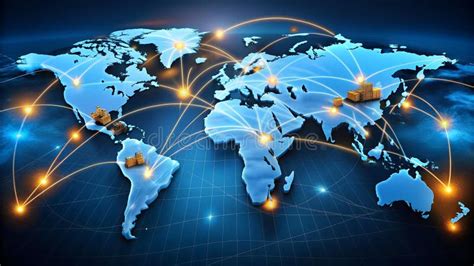 Global Supply Chain A Network Of Interconnected Flows Generative Ai Stock Illustration