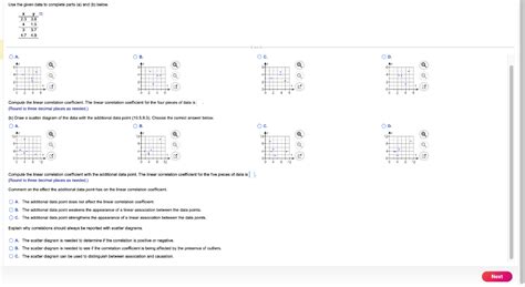 Solved Use The Given Data To Complete Perts A And B