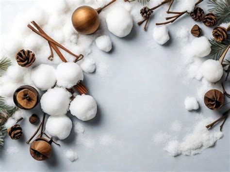 Premium Ai Image Winter Concept Flat Lay Copy Space