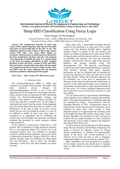 pdf international journal of recent development in engineering and technology sleep eeg