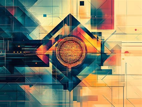 Abstract Digital Representation Of A Futuristic Data Network With Colorful 3d Blocks Connected