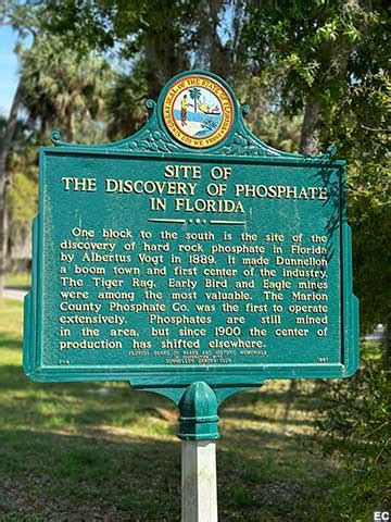 Dunnellon Fl Discovery Of Phosphate In Florida