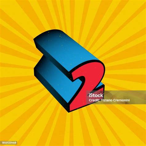 만화 스타일 3d 렌더링 그래픽 디자인 및 타이포그래피의 3d 숫자 세트 2 2에 대한 스톡 사진 및 기타 이미지 2 검은색 귀여운 Istock