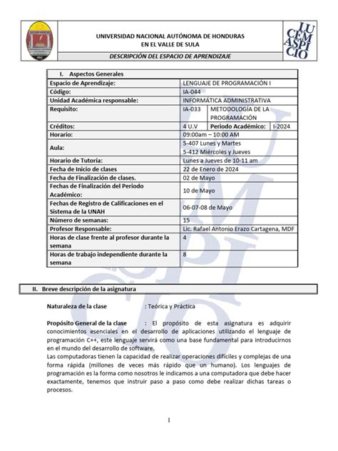 Silabo Lenguaje Pdf C Lenguaje De Programación