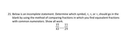 Solved Below Is An Incomplete Statement Determine Which