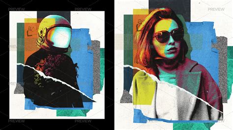 Paper Collage Photo Effect Graphics Motion Array