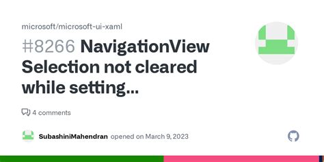 Navigationview Selection Not Cleared While Setting Selecteditem Property As Null · Issue 8266
