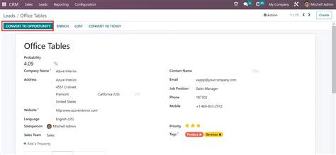 How To Create A Lead In Odoo 16 Customer Relationship Management