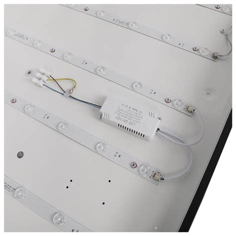 Oakleigh Home Black Wexler Rectangular LED Ceiling Light Temple Webster